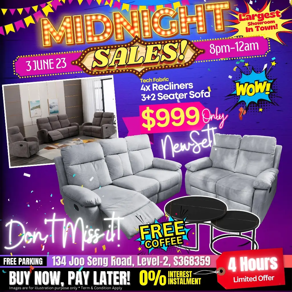 MaxiHome 6月3日家具大促销：买就送豪华礼品！ - FoodieSG