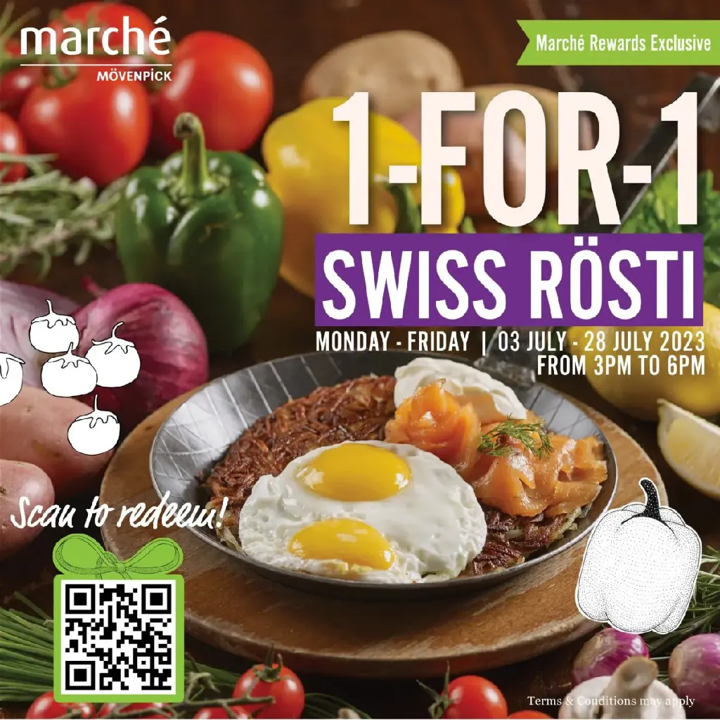 Marché Mövenpick 买1送1瑞士烤土豆饼回归, 无需最低消费！ - FoodieSG