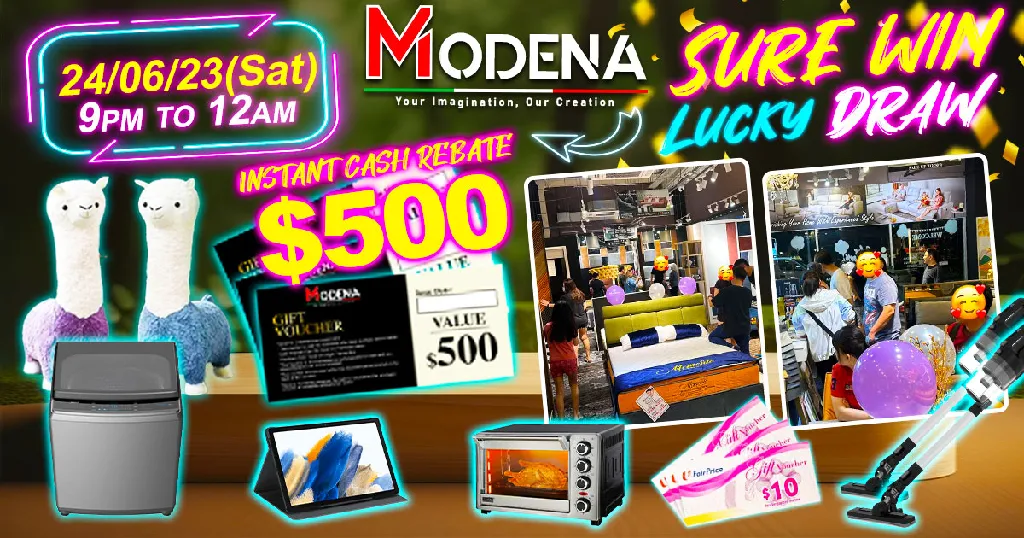 Modena Furnishing 家具周末大促销！高品质家具, 更有丰富奖品等你拿! - FoodieSG