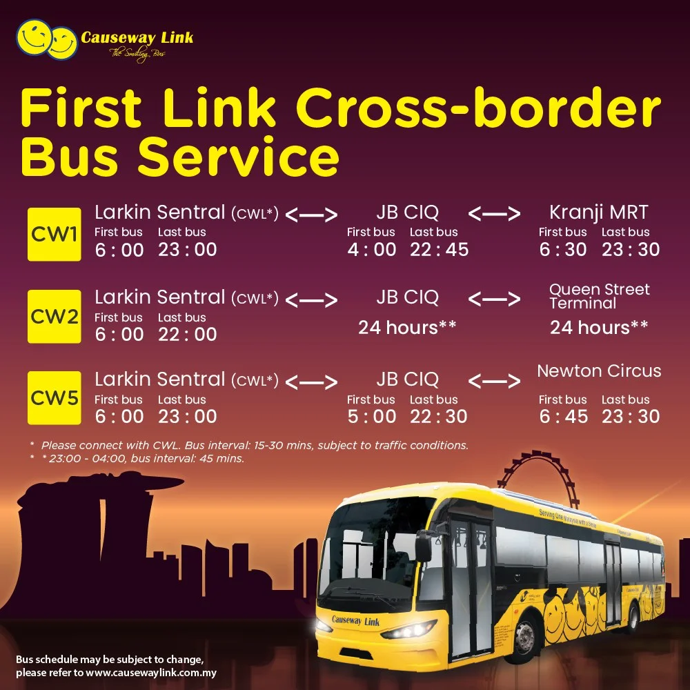 新马跨境通勤！ CW1/CW2/CW5最新时间表、更新 - FoodieSG