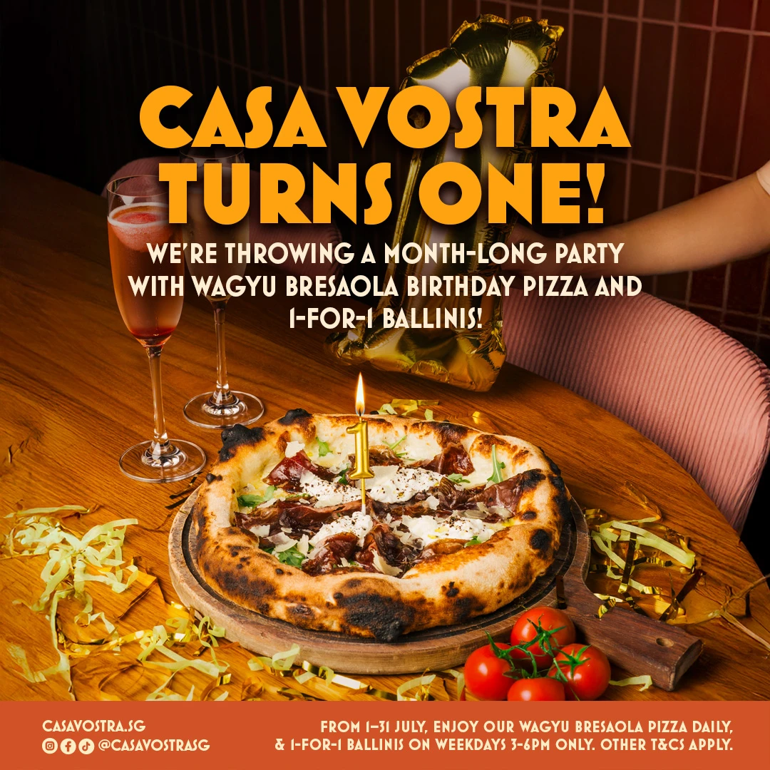 Casa Vostra推限量Wagyu披萨 + 1-for-1鸡尾酒，7月限定！ - FoodieSG